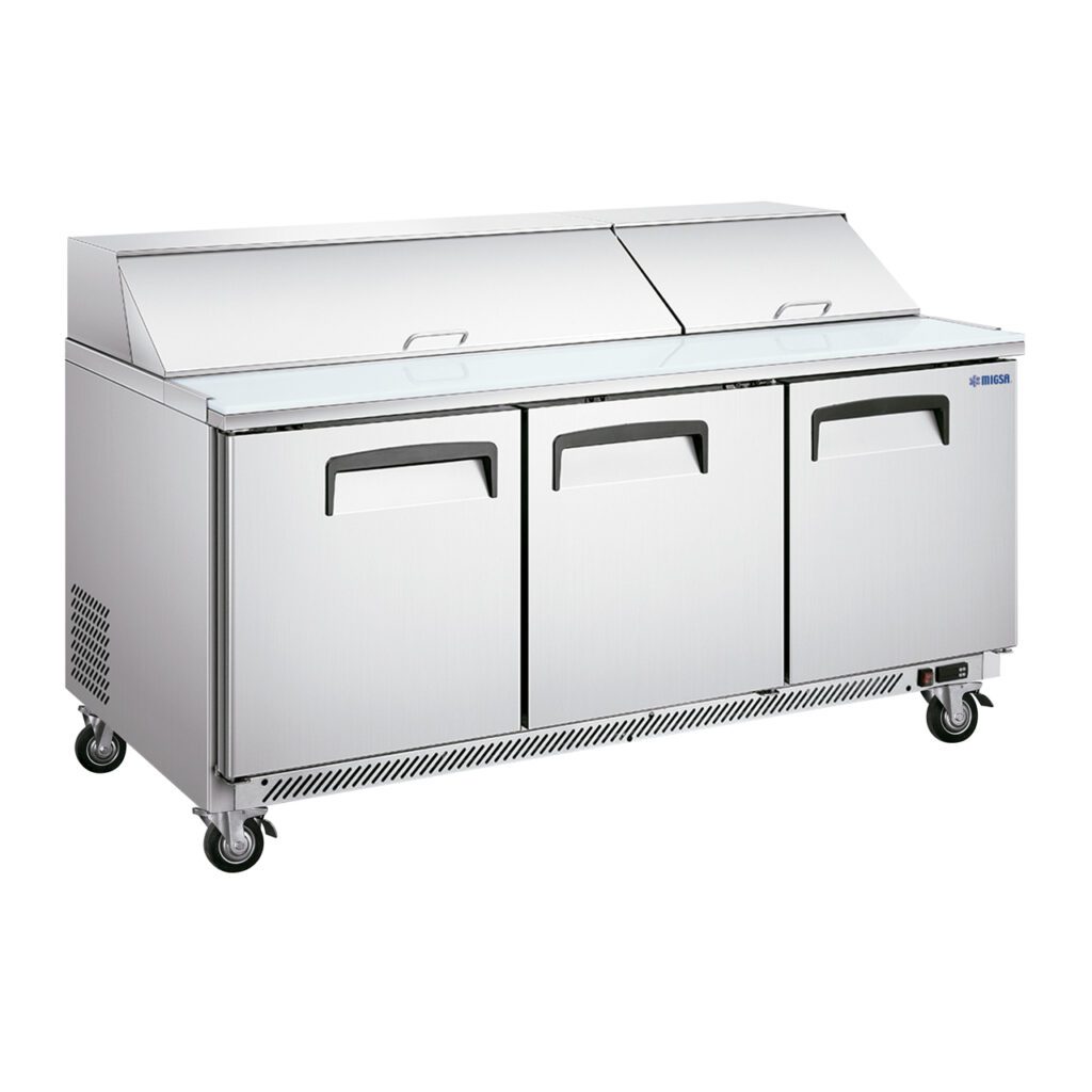 Migsa SCL-3 Barra Fría Para Ensaladas Tipo Americano 3 Puertas Sólidas ...