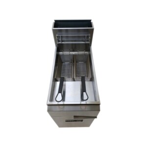 Asber AEF-50-S Freidora a Gas 1 Tina 3 Quemadores Acero Inoxidable 50 ...