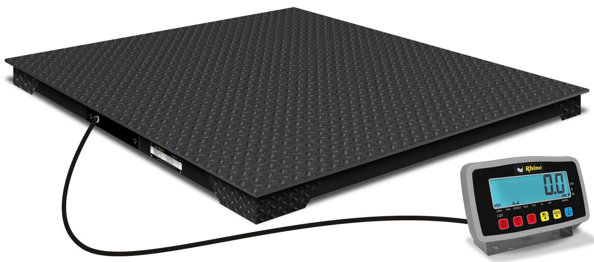 Rhino PLABA-12 Báscula De Plataforma Bajo Perfil 120 x 120 Cm Acero Al ...