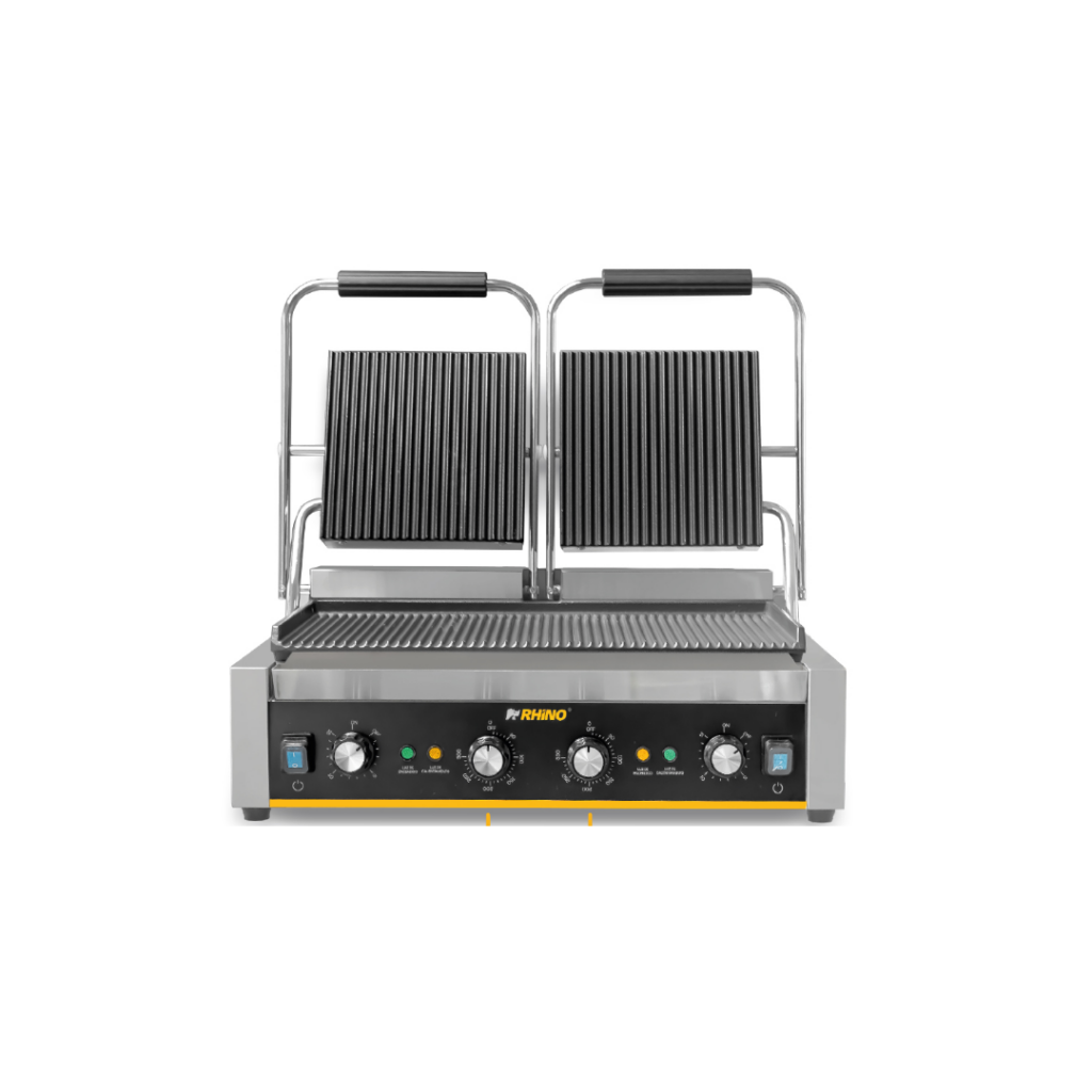 Rhino PLANPA-3600 Plancha Panini Doble Parrilla Acero Inoxidable 120 V ...