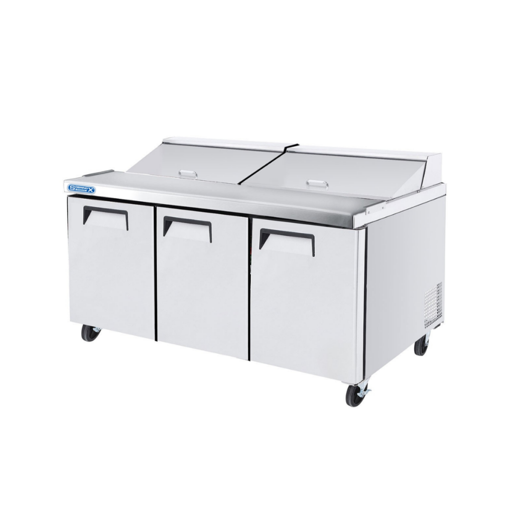 Sobrinox MRSS-72-3S Mesa Refrigerada De Preparación de Sándwiches Y Ensaladas 3 Puertas Sólidas ...