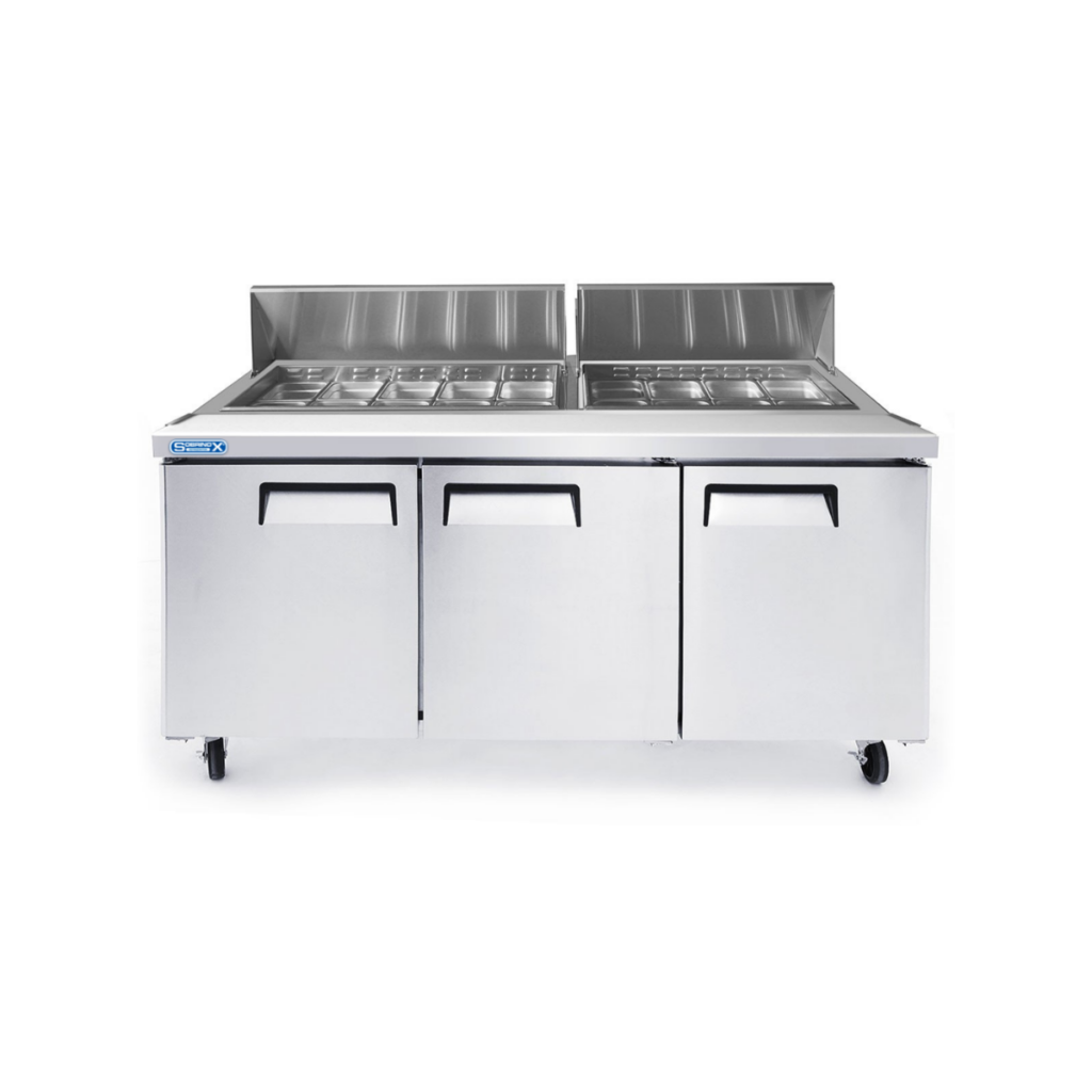 Sobrinox MRSS-72-3S Mesa Refrigerada De Preparación de Sándwiches Y Ensaladas 3 Puertas Sólidas ...